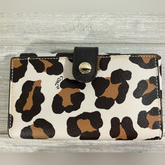 Coach | Bags | Coach Leopard Print Wallet | Poshmark